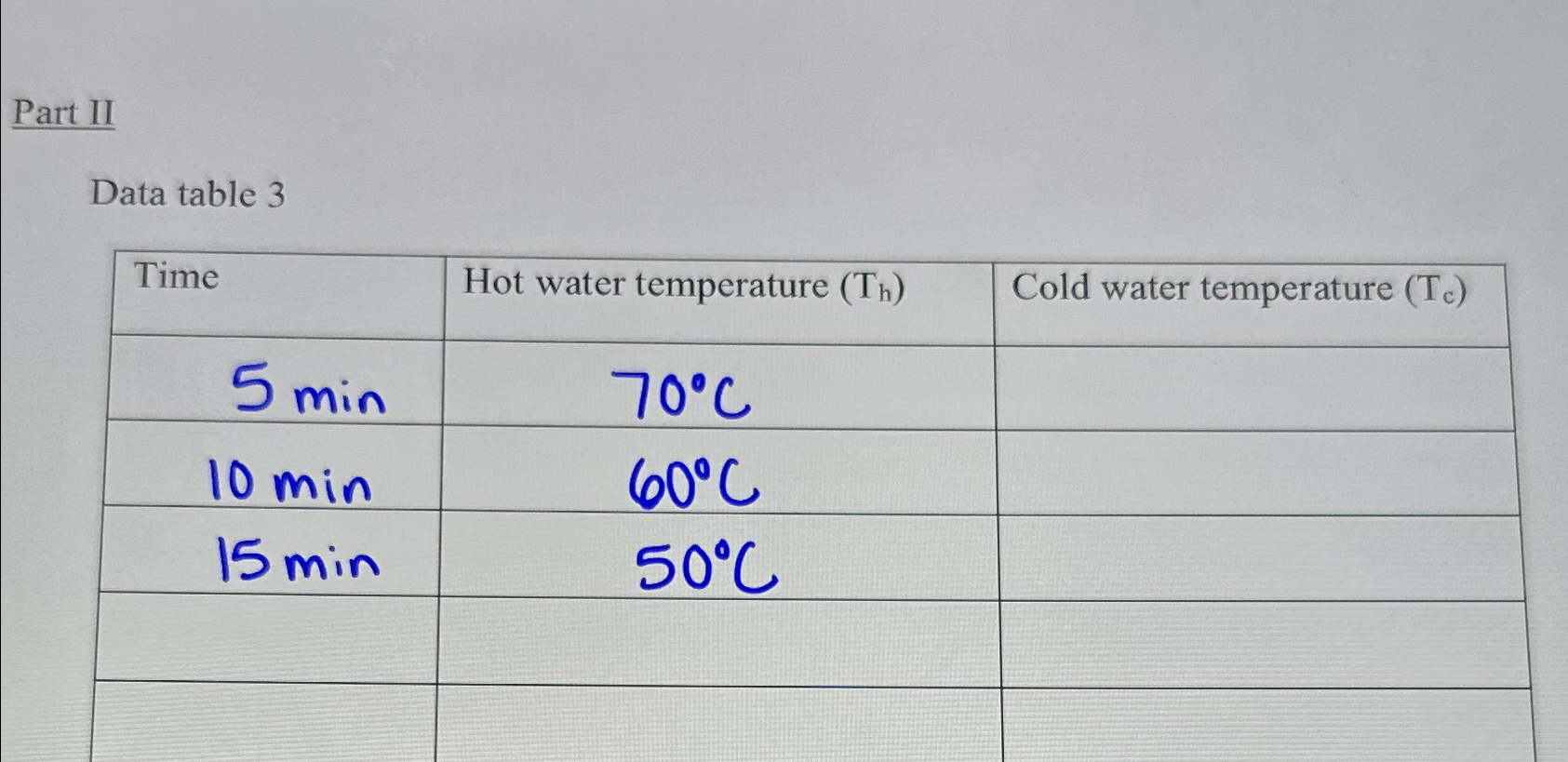 Calculate the corresponding temperature of cold water | Chegg.com