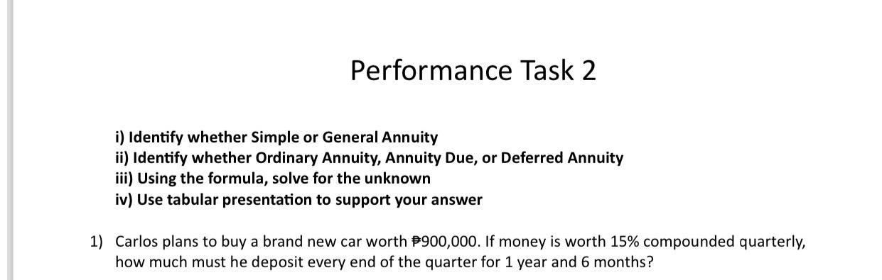 Solved Performance Task 2i) ﻿Identify whether Simple or | Chegg.com