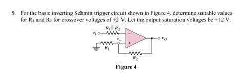 Solved 5. For the basic inverting Schmitt trigger circuit | Chegg.com