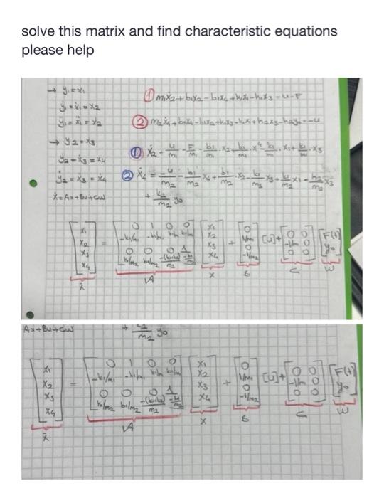 Solved solve this matrix and find characteristic equations | Chegg.com