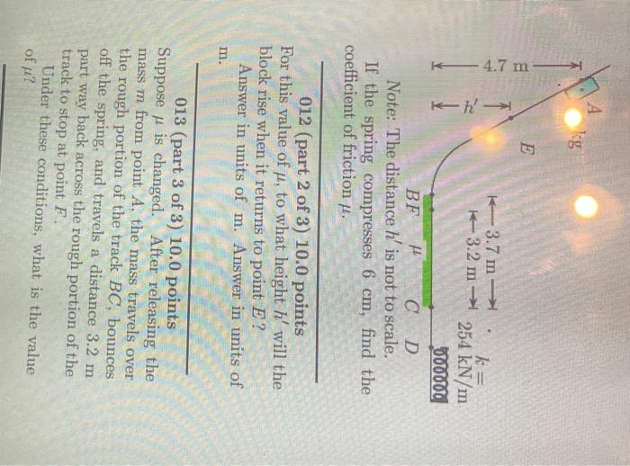 Solved 011 (part 1 of 3 ) 10.0 points A block is released | Chegg.com