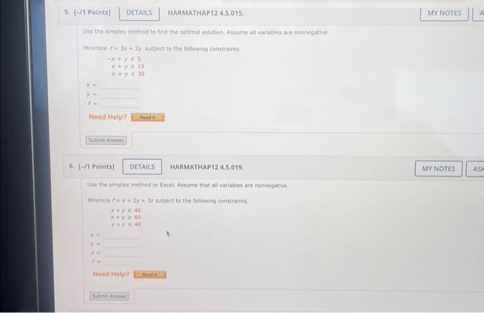 Solved Use the simplex method to find the optimal salution. | Chegg.com