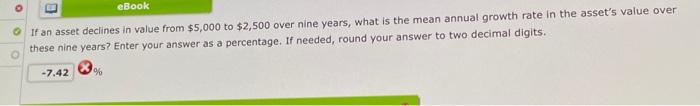 Solved O eBook If an asset declines in value from $5,000 to | Chegg.com