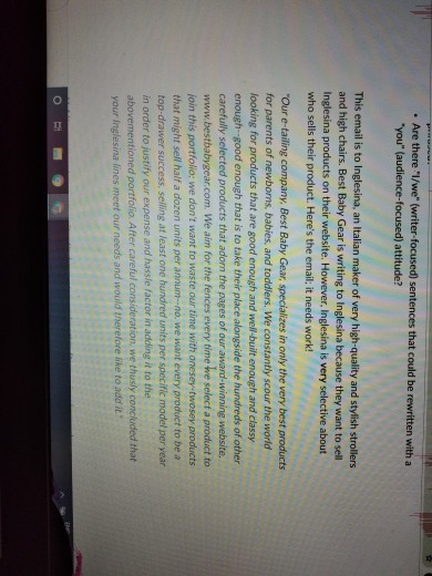 Solved please read the following poorly written email, then | Chegg.com