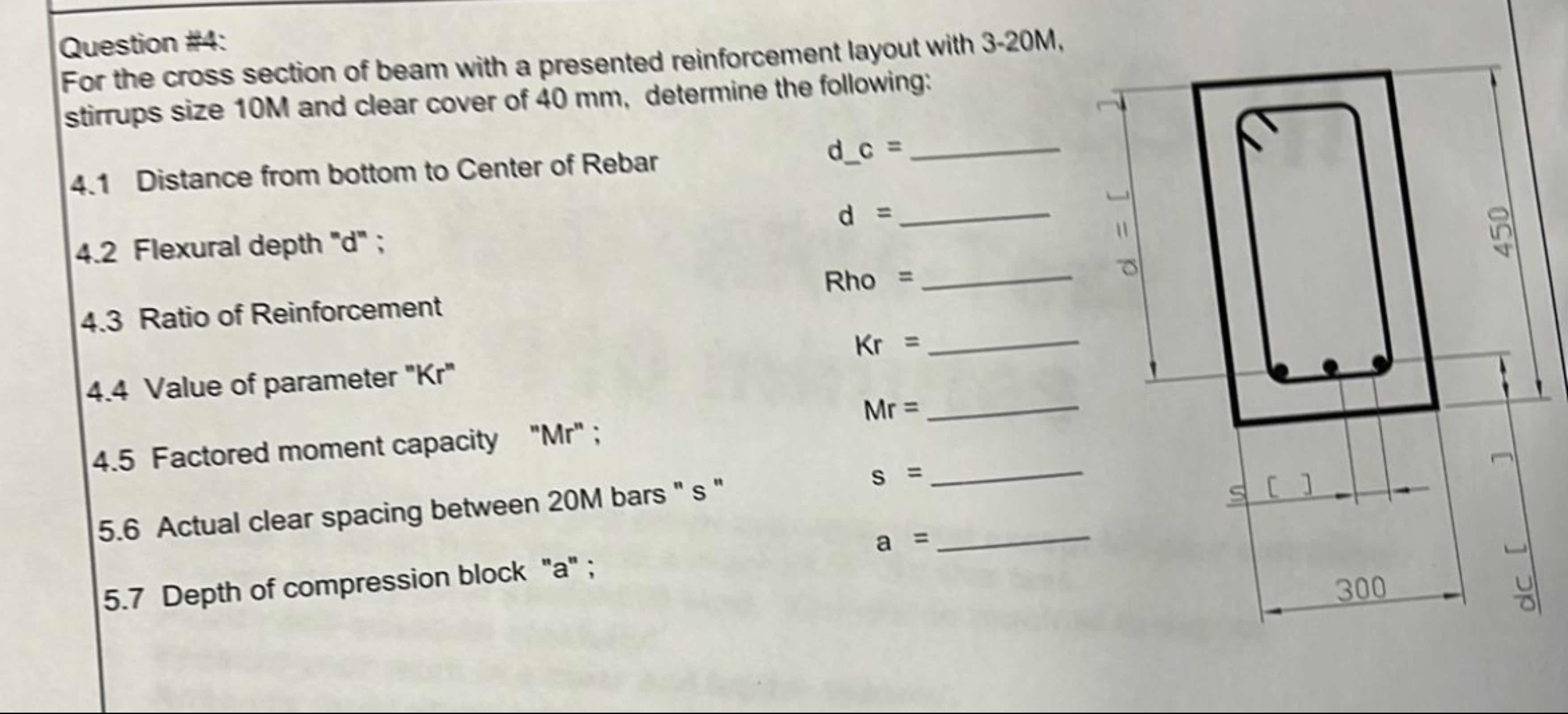 Question #4:For the cross section of beam with a | Chegg.com