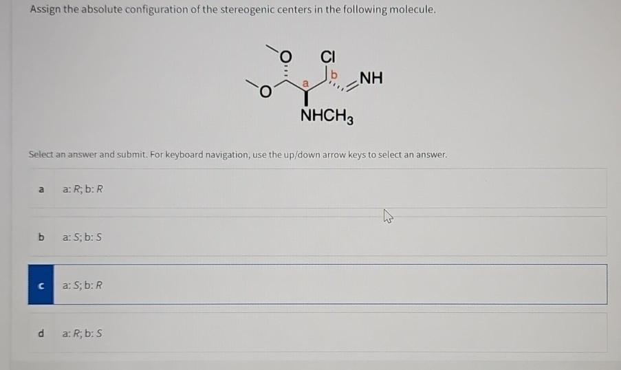 Solved Assign the absolute configuration of the stereogenic | Chegg.com