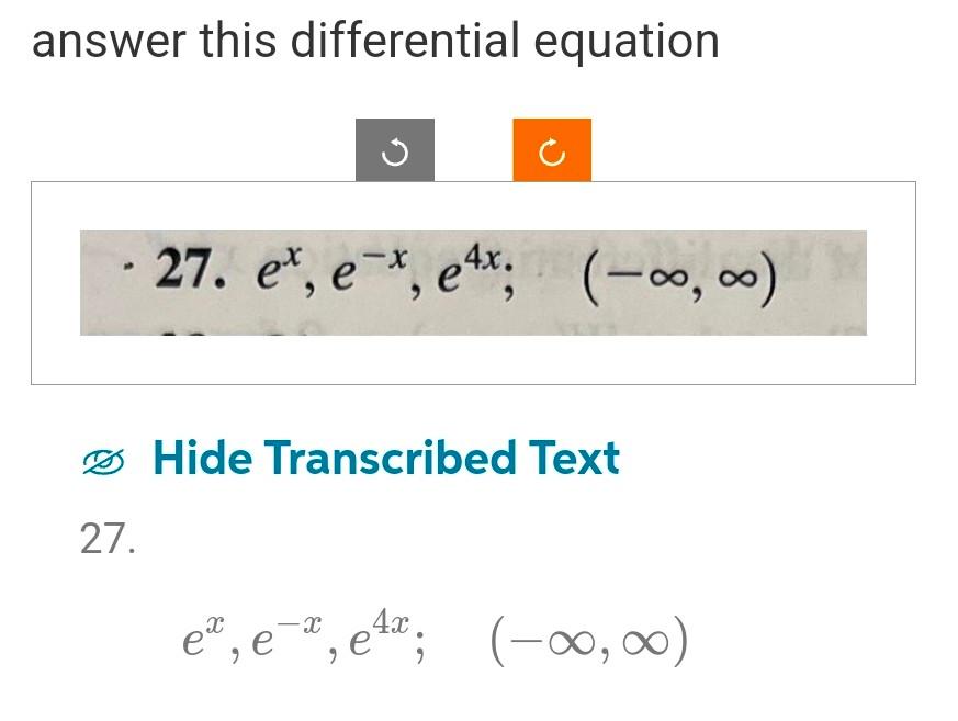 Solved answer this differential equation - 27. | Chegg.com