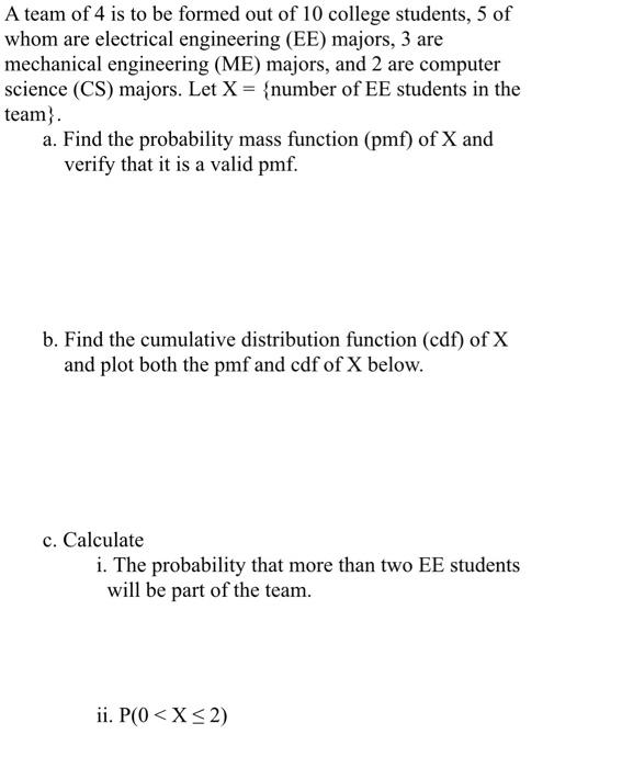 Solved b. Find the cumulative distribution function (cdf) of | Chegg.com