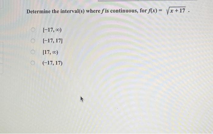 Solved Determine the interval(s) where f(x)=ln(9x+81) is | Chegg.com