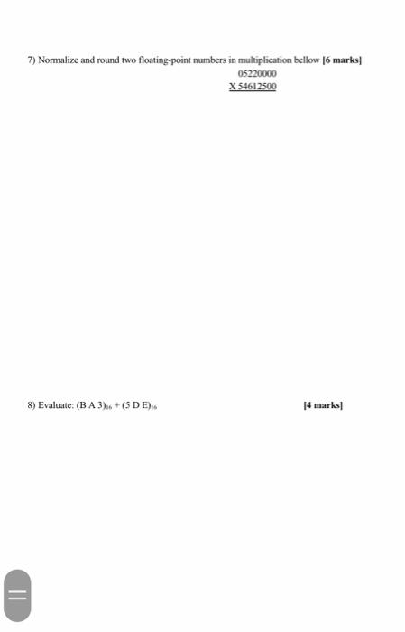 Solved Section (C) Numerical Calculations [30 marks) Make | Chegg.com