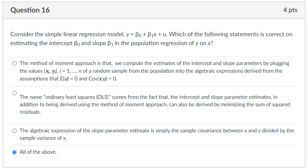 Solved Consider the simple linear regression model, | Chegg.com
