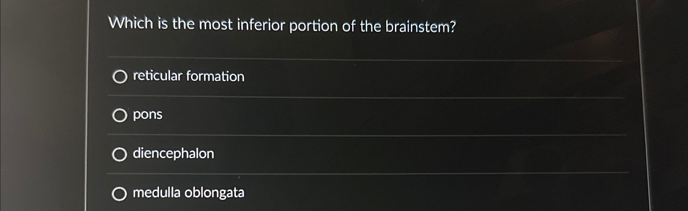 Solved Which is the most inferior portion of the | Chegg.com