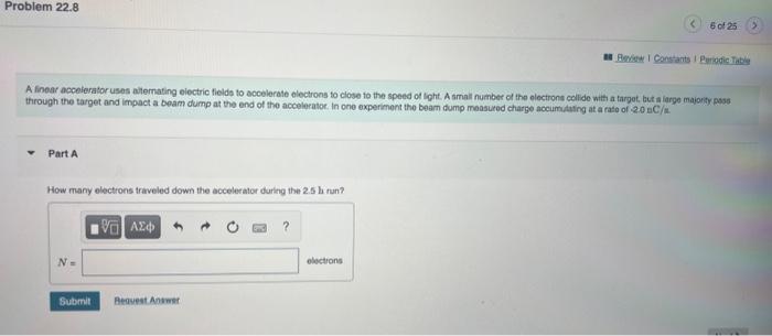 Solved A finear accelerator uses altemating electric fields | Chegg.com