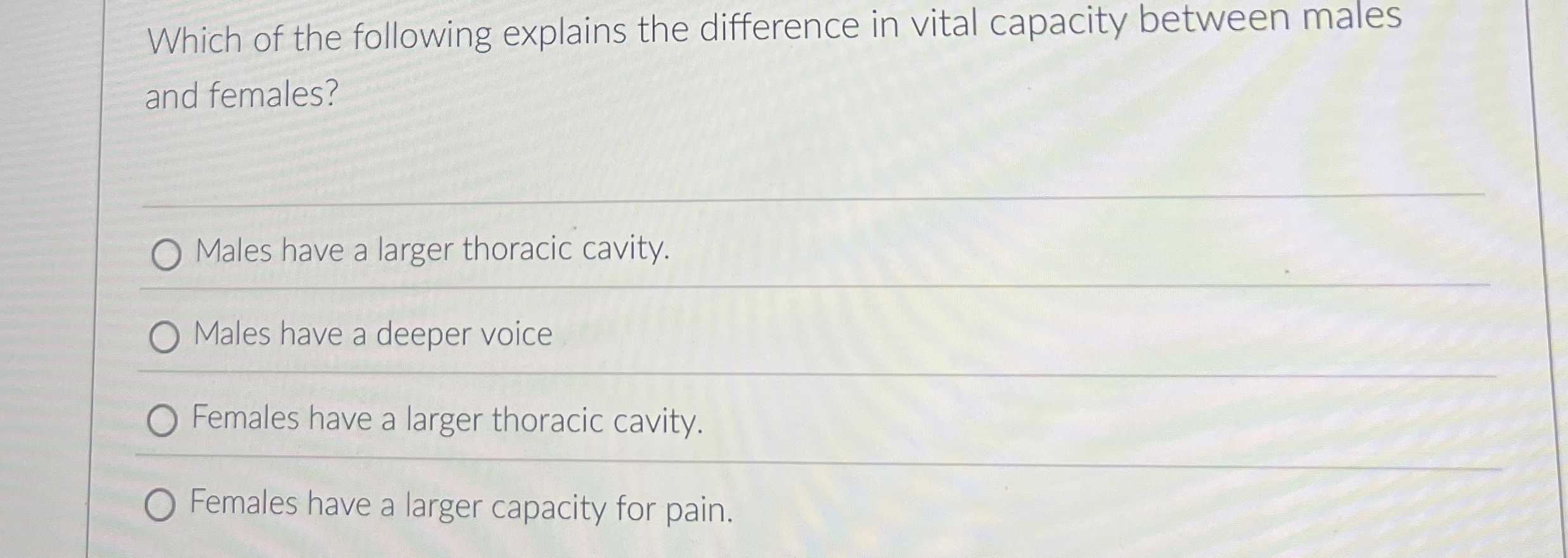 Solved Which of the following explains the difference in | Chegg.com