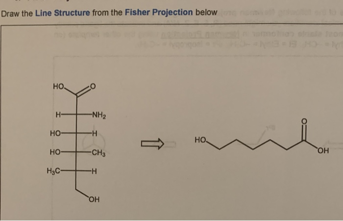 Solved Draw the Line Structure from the Fisher Projection | Chegg.com