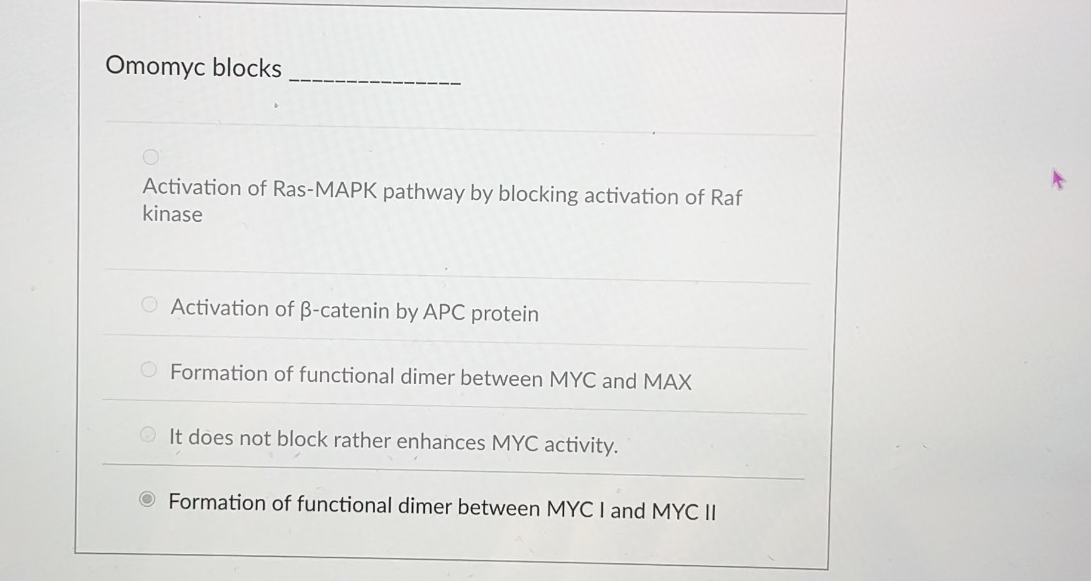 Solved Omomyc blocks .Activation of Ras-MAPK pathway by | Chegg.com