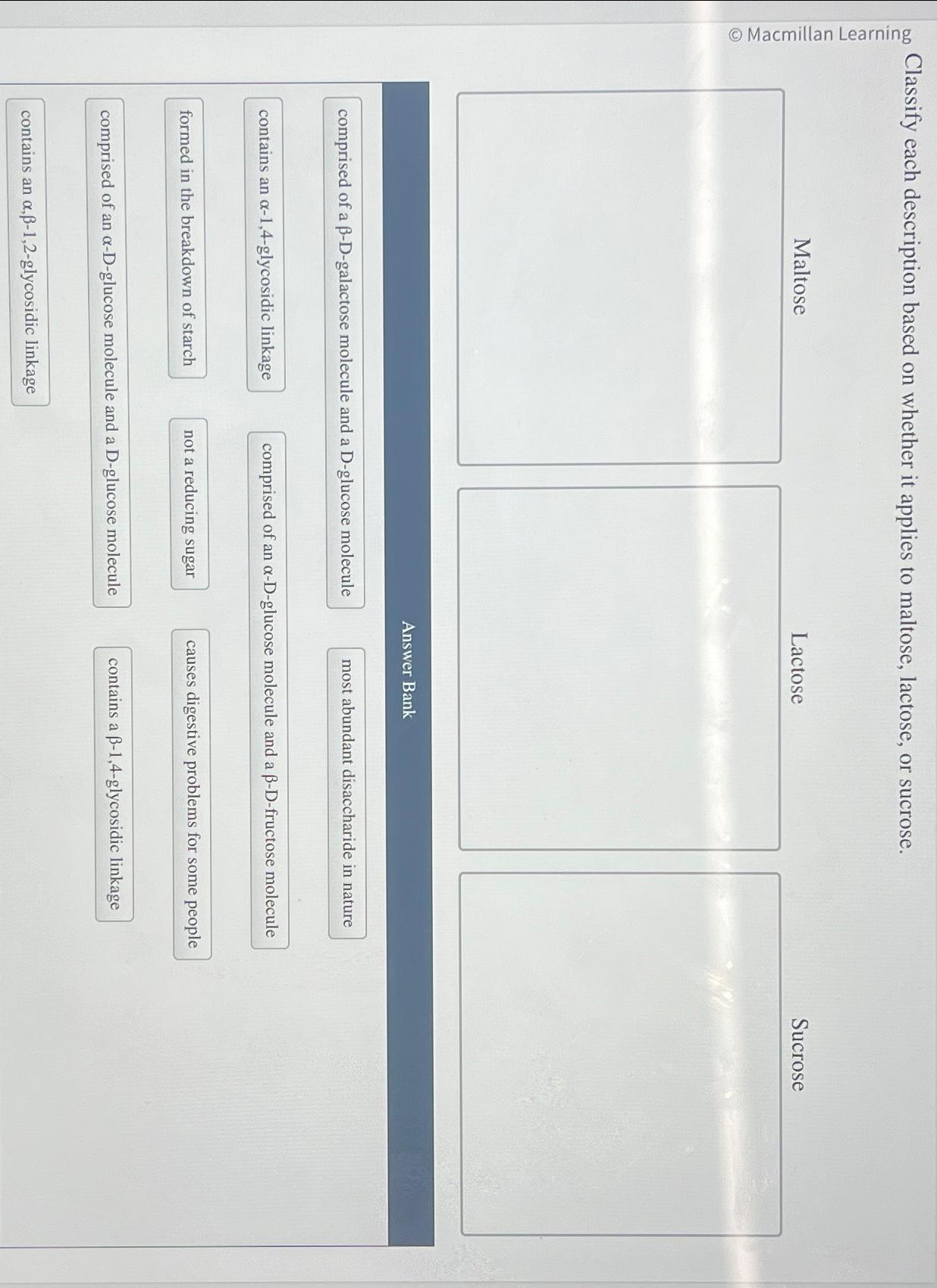 Solved ∞ ﻿Classify each description based on whether it | Chegg.com