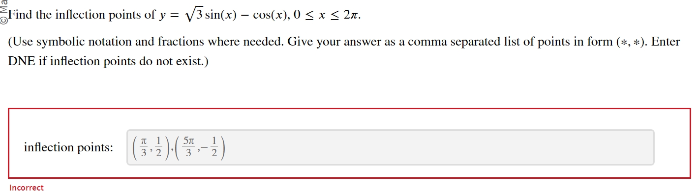 Solved Find the inflection points of | Chegg.com