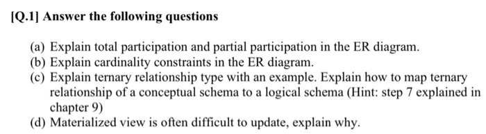 Solved [Q.1] Answer the following questions (a) Explain | Chegg.com