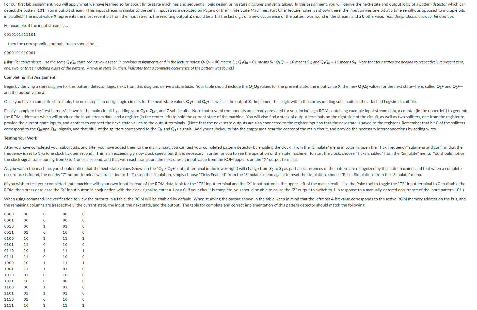 Solved In this assignment, you will derive the next-state | Chegg.com