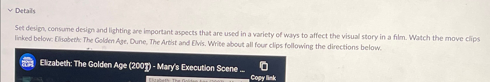 Solved DetailsSet design, consume design and lighting are | Chegg.com