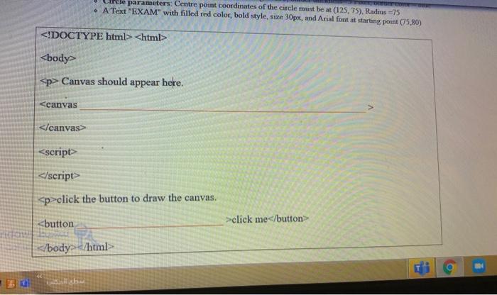 Solved Modify the following code to draw a canvas pressing | Chegg.com