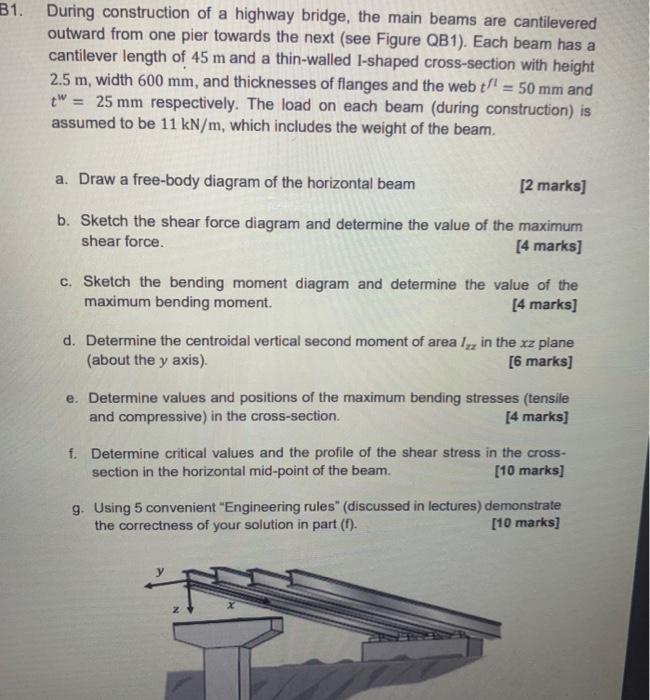Solved During construction of a highway bridge, the main | Chegg.com