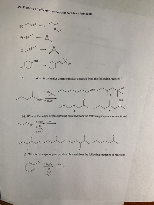 Solved 14. Propose an efficient synthesis for each | Chegg.com