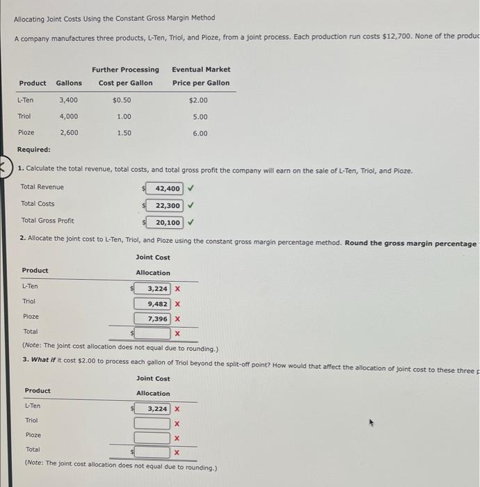 Solved Allocating Joint Costs Using the Constant Gros5 | Chegg.com