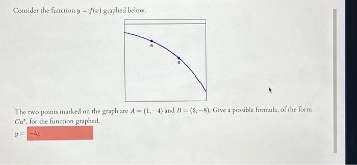 Solved Consider the function y=f(x) graphed below. The two | Chegg.com