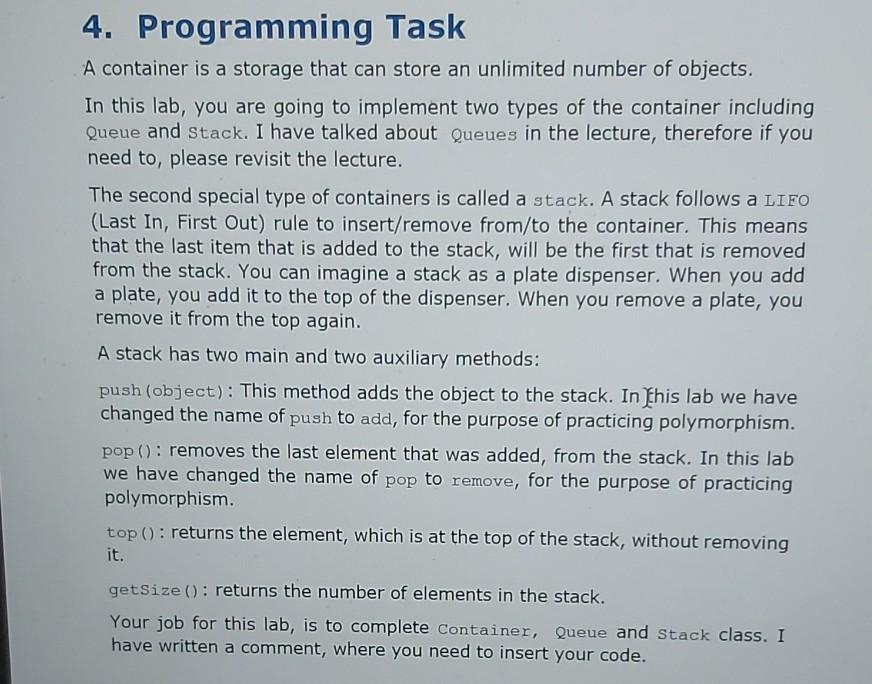 Solved package Lab6; import java.util.*; import | Chegg.com