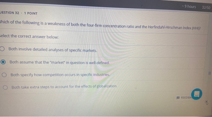 Solved - 9 hours 32/50 ESTION 32 . 1 POINT hich of the | Chegg.com Solved - 9 hours 32/50 ESTION 32 . 1 POINT hich of the | Chegg.com