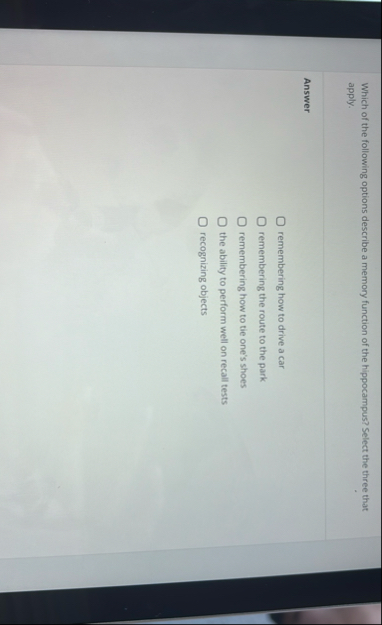 Solved Which of the following options describe a memory | Chegg.com