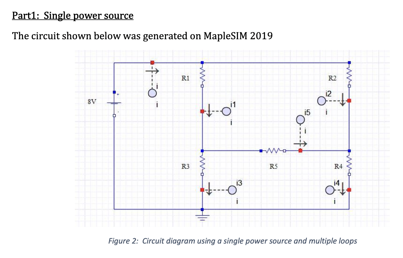 Solved Part1: Single power sourceThe circuit shown below was | Chegg.com