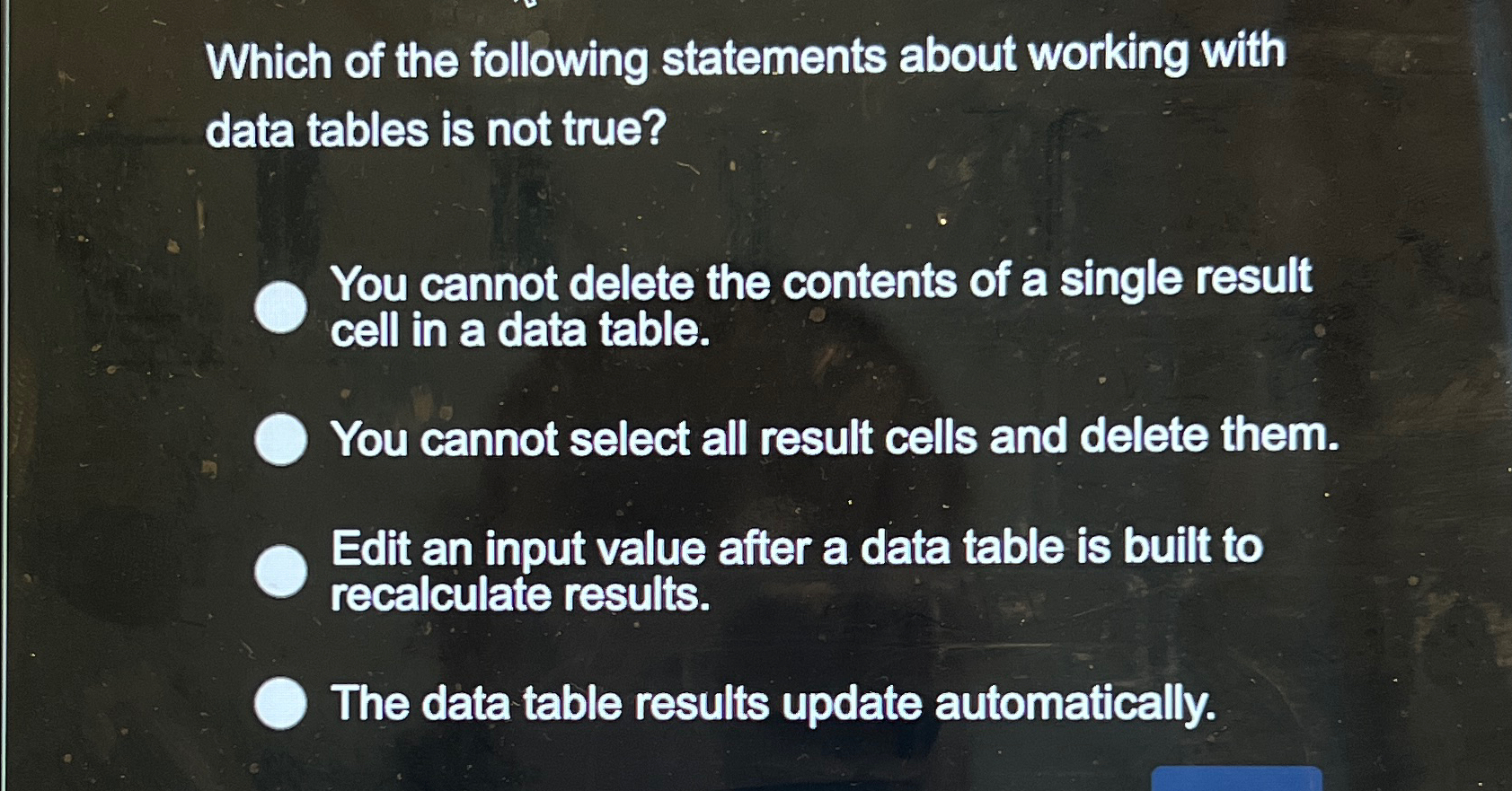 Solved Which of the following statements about working with | Chegg.com
