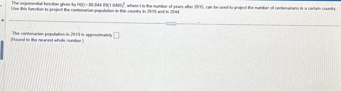 Solved The exponential function given by | Chegg.com