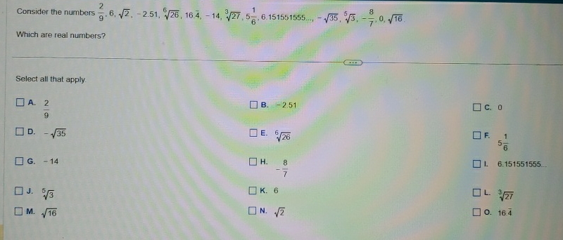 Solved Consider the numbers | Chegg.com