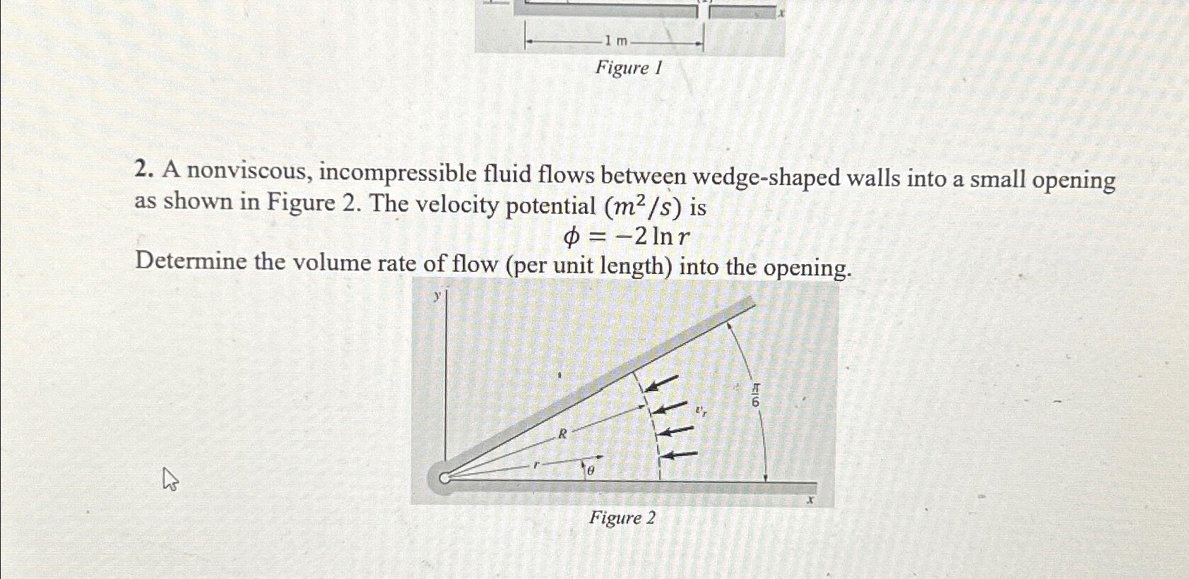 A nonviscous, incompressible fluid flows between | Chegg.com