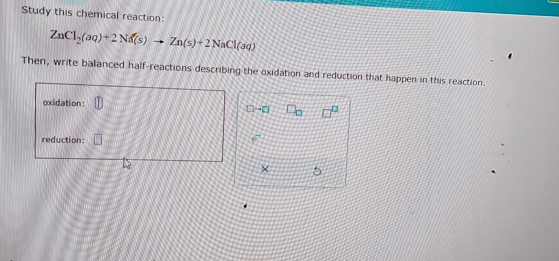 Solved Study this chemical reaction: | Chegg.com