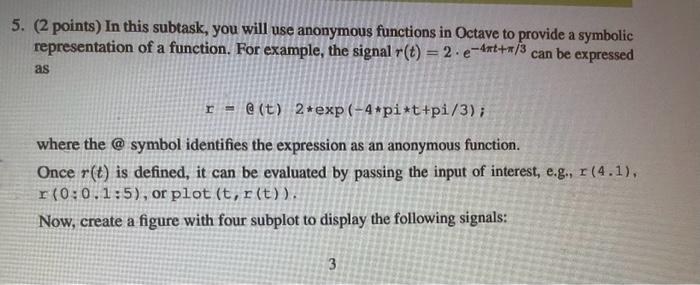 Solved (2 points) In this subtask, you will use anonymous | Chegg.com
