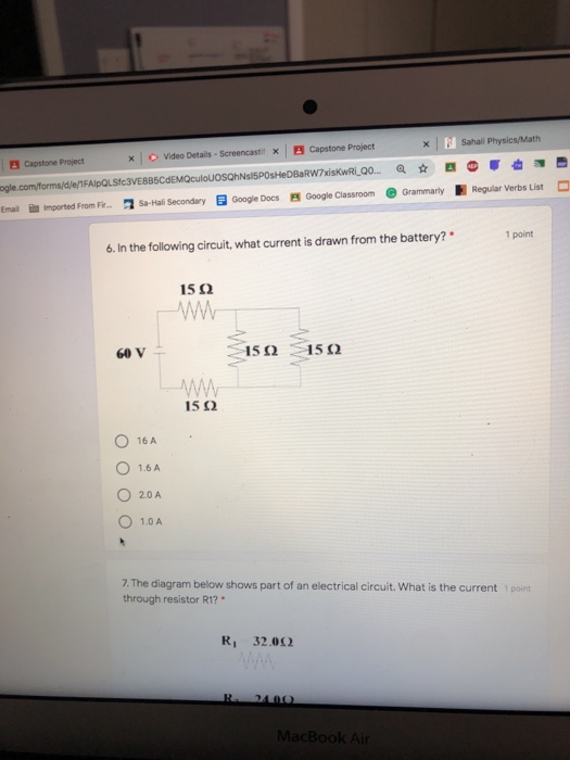 Solved Sahal Physics/Math Capstone Project Video Details - | Chegg.com
