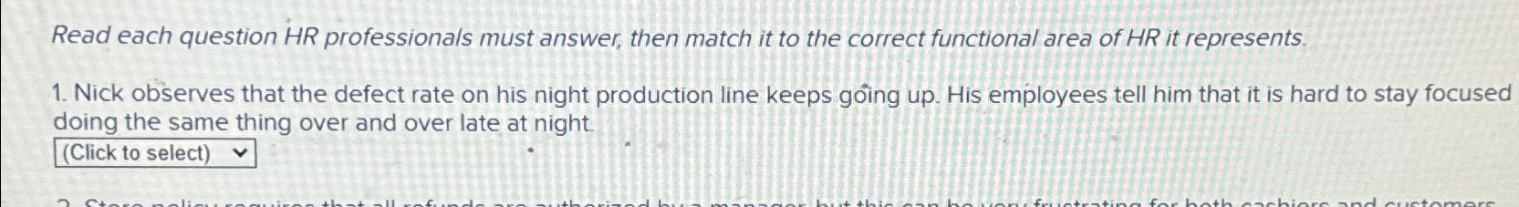 Solved Read each question HR professionals must answer, then | Chegg.com