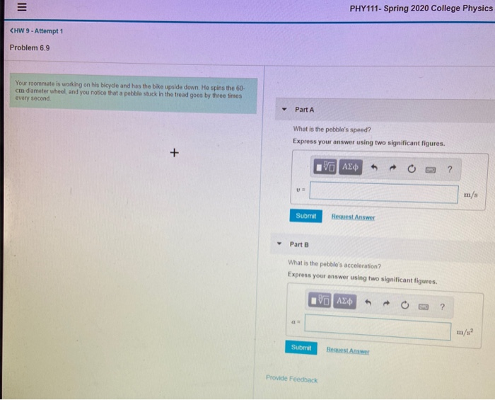 Solved PHY111- Spring 2020 College Physics | Chegg.com