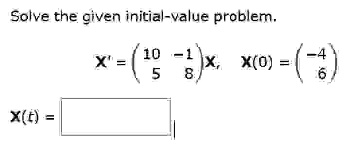 Solved Solve The Given Initial Value Problemxt 0334