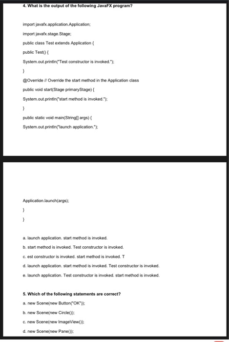 Solved 1- Why is JavaFX preferred? a. JavaFX is much simpler | Chegg.com