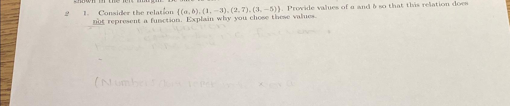 Solved 2 1. ﻿Consider the relation | Chegg.com