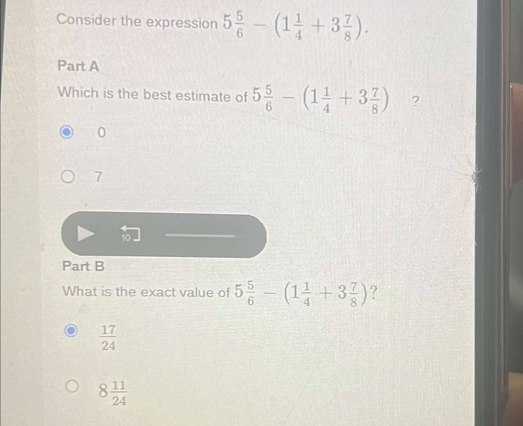 Solved Consider the expression 556-(114+378)Part AWhich is | Chegg.com