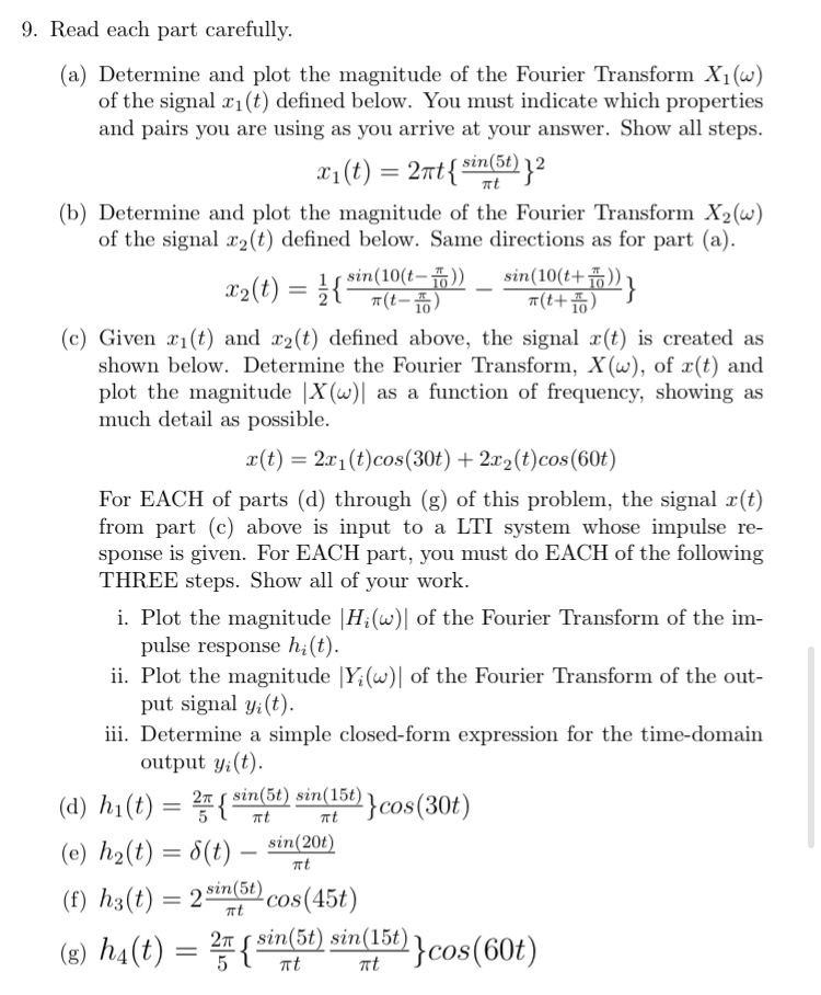 Solved Read each part carefully.(a) ﻿Determine and plot the | Chegg.com