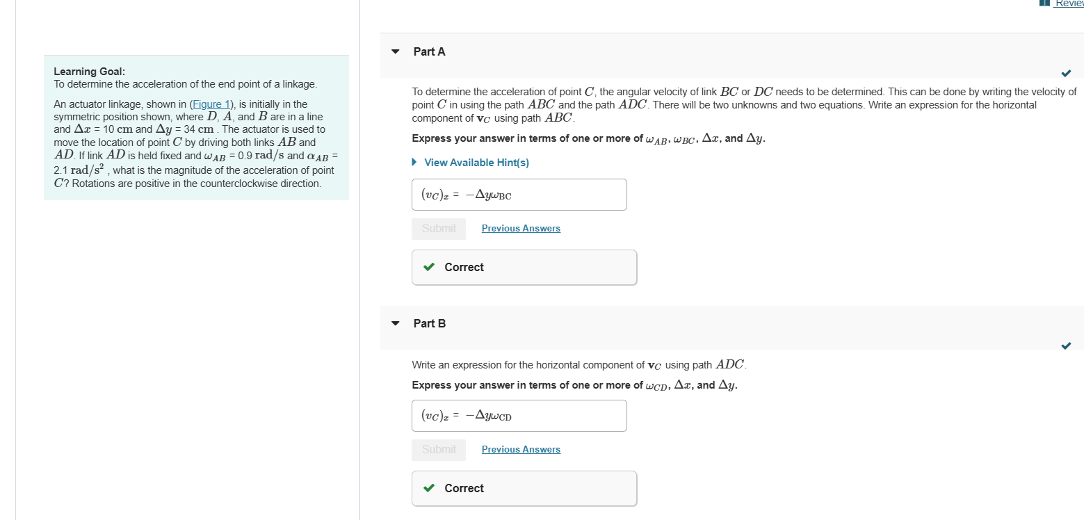 Solved Learning Goal:To ﻿determine the acceleration of ﻿the | Chegg.com