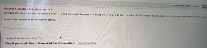 Solved PRINTER VERSION BACK NEX Chapter 6, Section 6.2, | Chegg.com